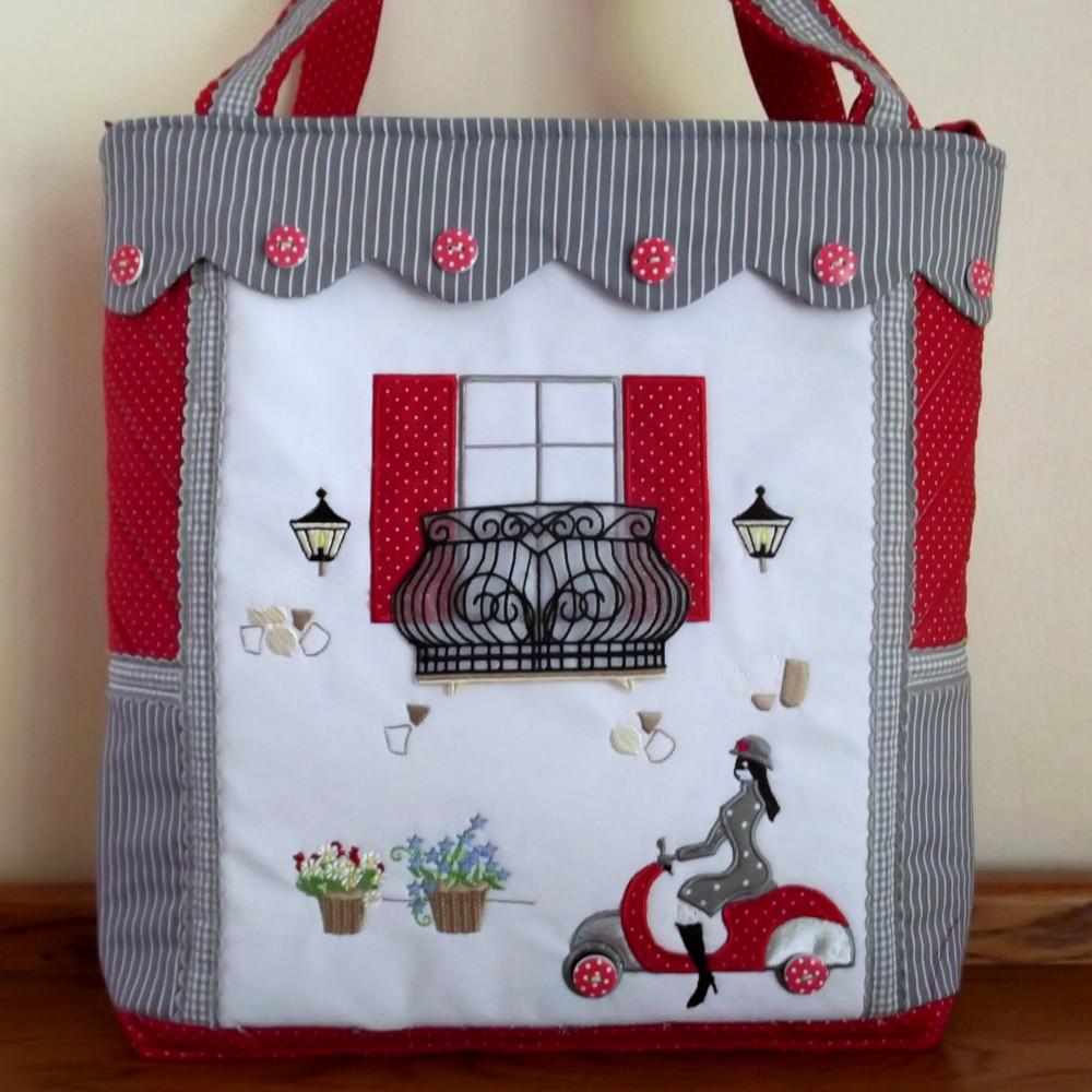 Machine Embroidery Projects | Carry Me Home Italian Bag – Enchanting ...