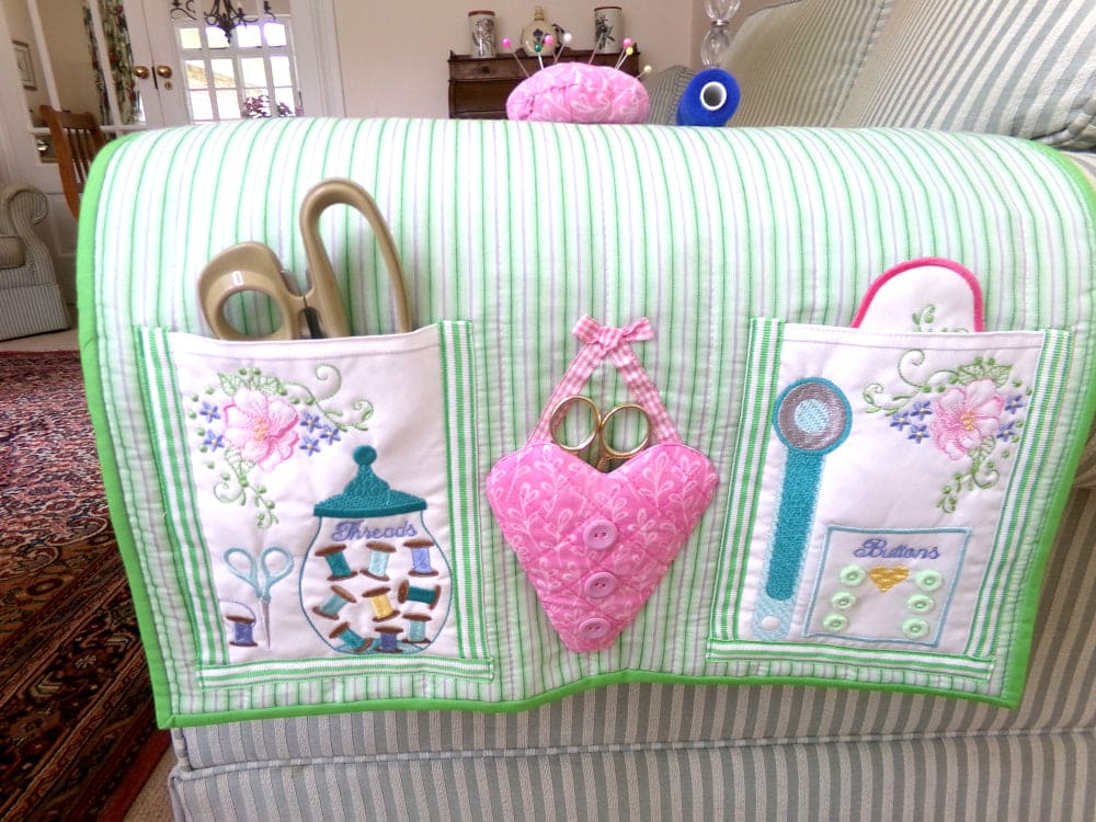 Bundle Rose Couch Caddy, Thread Catcher and Scissor Keep – Enchanting ...