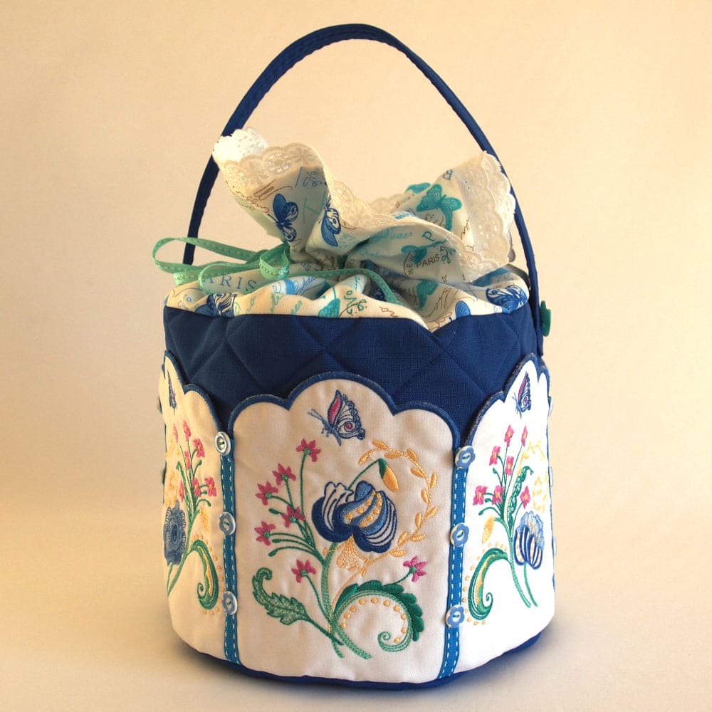 Bundle Antique Sewing Caddy and Romantic Roses Sewing Caddy ...