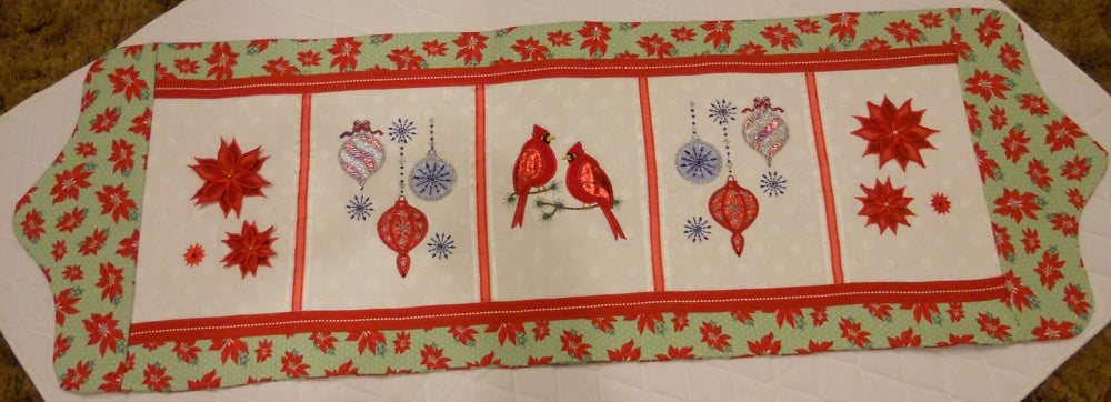 Christmas Cardinals Table Runner – Enchanting Designs