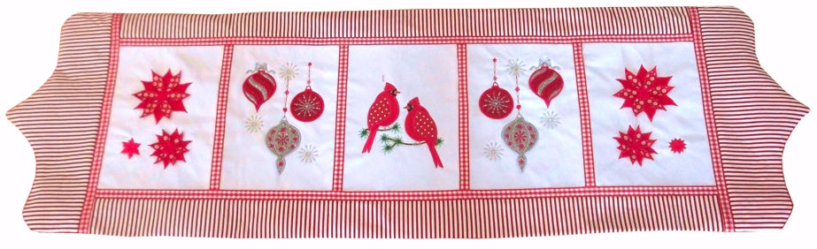 Christmas Cardinals Table Runner – Enchanting Designs