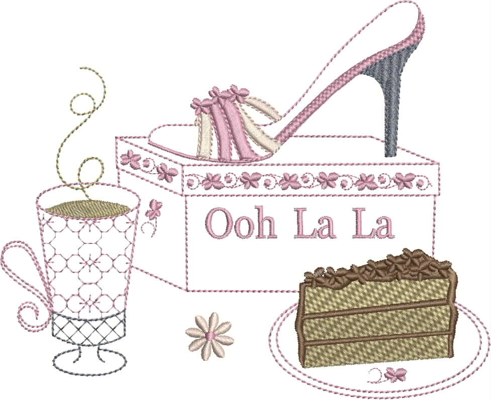 Ooh La La Shoe set 4 x 4 – Enchanting Designs