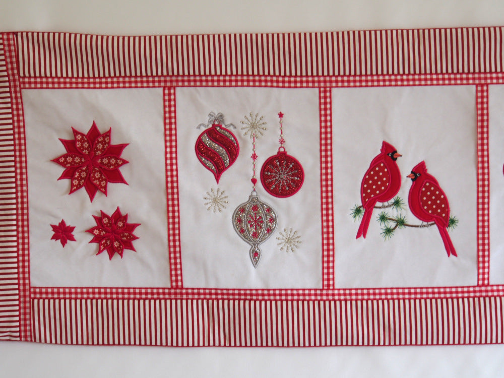 Christmas Cardinals Table Runner – Enchanting Designs