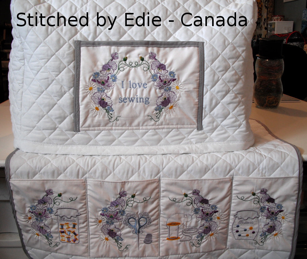 Bundle Poppies Sewing Machine Cover and Mat – Enchanting Designs