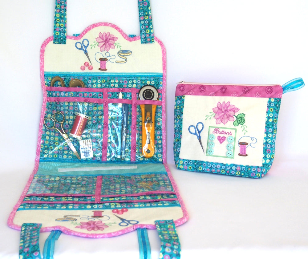 Rock Roses Sewing Carryall – Enchanting Designs