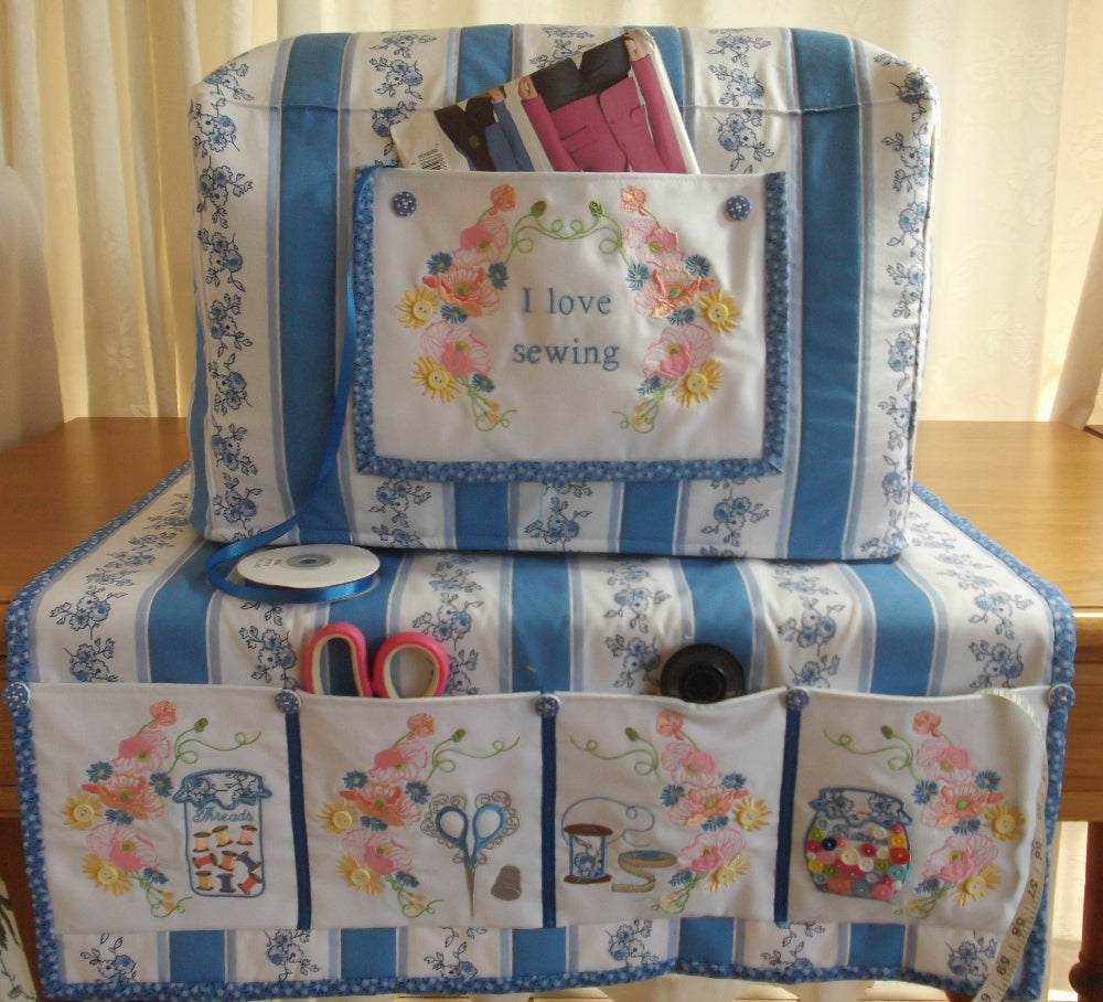 Bundle Poppies Sewing Machine Cover and Mat – Enchanting Designs